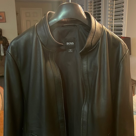Jackets & Coats | Hugo Boss Mens Leather Jacket | Poshmark